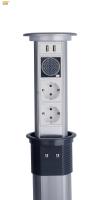 China Electric Automatic Phone Kitchen Pop Up Sockets 1 Sockets 2 USB Bluetooth Speaker for sale
