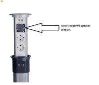 China Intelligent Motorised Kitchen Pop Up Sockets Desktop Electrical Sockets With Bluetooth for sale