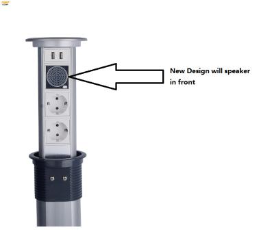China Intelligent Motorised Kitchen Pop Up Sockets Desktop Electrical Sockets With Bluetooth for sale