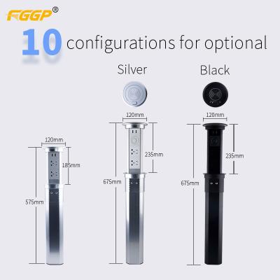 China Silver white LED 3 x AU Automatic 425*120mm Pop Up Socket for sale