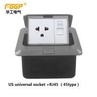China 110V 250V 3.4A 5V Output USB Dual Charger Pop Up Floor Outlet for sale