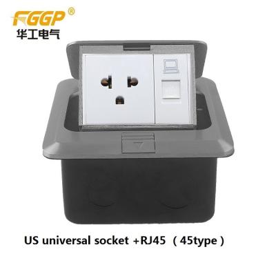China 110V 250V 3.4A 5V Output USB Dual Charger Pop Up Floor Outlet for sale