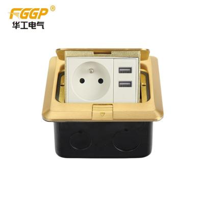 China Waterproof Brass SASO Hidden Floor Socket Pop Up Type for sale