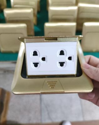 China Output USB Dual 3.4A 5V CUL Stainless Steel Floor Socket for sale