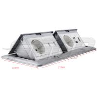 China 8 Way Modules Multi Floor Socket Box With Usb Data Rj45 Hdm for sale
