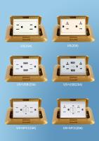 China Computer Charging Pop Up Floor Socket Brass Panel GFCI Socket Outlet for sale