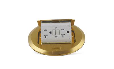 China Floor Mounted Pop Up Round Floor Socket Receptacle With Gfci for sale