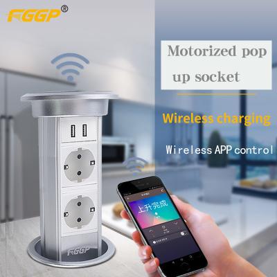 China Worktop Recessed Concealed Motorized Pop Up Outlet 10A 250V for sale