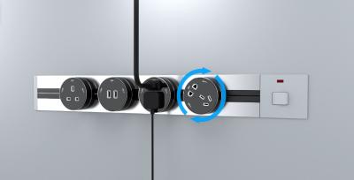 China FGGP Kitchen Electrical Power Track Socket Rail Outlet Wireless Removable Outlet/Track Socket for sale