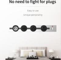 China IP30 Aluminum Removable Power Track Socket 8000W Built In Wireless Outlet for sale