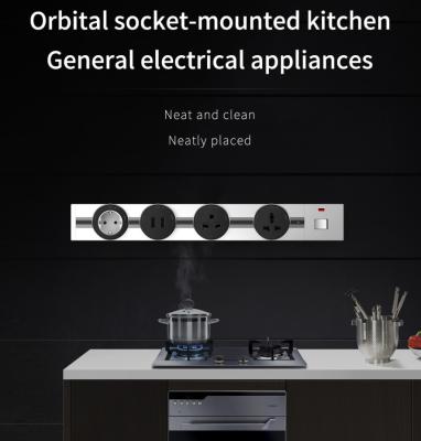 China Surface Embedded Power Track Socket Removable Modular Aluminum Wireless Outlet for sale
