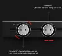 China Removable Household Kitchen Rail Track Power Socket Surface Mounted for sale