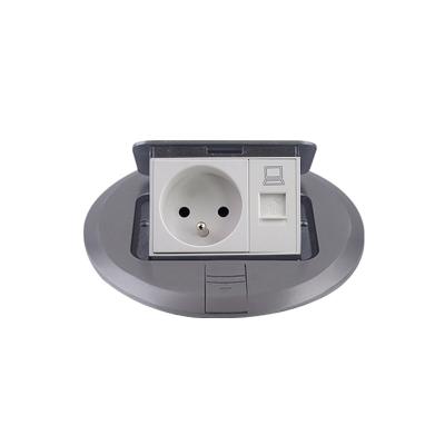 China FGGP Electrical Round Floor Socket Plugs Brass 13A With Box for sale