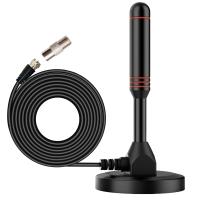 China Installation Magnetic Adsorption Type 202g Indoor Thin UHF DVB-T TV Aerial Long Range Passive Digital TV Antenna for sale