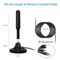 China Private Model Strong Magnetic Base Digital HDTV Amplified Antenna TV Digital Indoor TV Antenna for sale