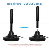 China Private Model Strong Magnetic Base Digital HDTV Amplified Antenna TV Digital Indoor TV Antenna for sale
