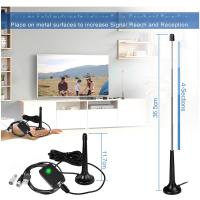 China Mini HD Digital TV Antenna DVB-T2 Retractable Pull Rod FM Radio UHF VHF Antenna for Indoor Frequency Range 170-860MHz for sale