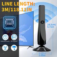 China 4K high-definition intelligent TV digital antenna signal amplifier, indoor and outdoor receiver broadcasting signal TV antenna for sale