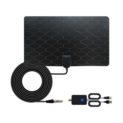 China 4K 1080P Indoor Digital TV Antenna with 28DBI Amplifier UHF VHF Thin Film Omni Antenna for 4G DVB HD TV Antena for sale