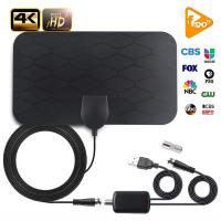 China Hot Sale 4K DVB-T DVB-T2 Indoor TV Antenna with High Gain Coaxial Connector UHF Reception and 3m Cable Direct from Factory for sale