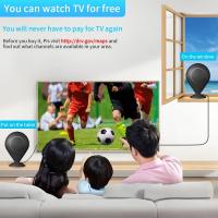 China High-Gain HD DVB-T Antenna Indoor Outdoor TV Magnetic Base UHF Receiver Amplifier High-Tech TV aerial Magnetic Base TV Antena for sale