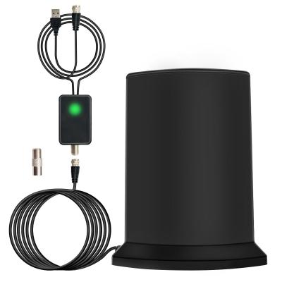 China High Gain Black 4K DVB T2 Long Range HDTV Antenna for VHF UHF Amplified Digital Outdoor/Indoor TV on Connector type F-head for sale