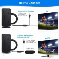 China Reception Range 50-80miles High Gain Indoor Digital TV Antenna For DVB-T DVB-T2 500 Mile HD VHF UHF Signal Receiver for sale