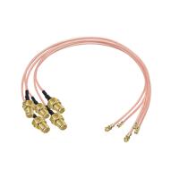China 0.03KG Silver Plated Wire IPEX to SMA Male Head Coaxial Cable RG178 UFL IPX RP SMA Female 4pcs for Speed Data Transfer for sale