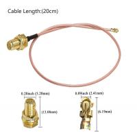 China 0.03KG Silver Plated Wire IPEX to SMA Male Head Coaxial Cable RG178 UFL IPX RP SMA Female 4pcs for Speed Data Transfer for sale