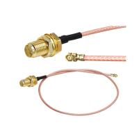China 0.03KG Silver Plated Wire IPEX to SMA Male Head Coaxial Cable RG178 UFL IPX RP SMA Female 4pcs for Speed Data Transfer for sale