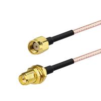 China Low Loss RG316 Extension FPV Antenna Cable SMA female to 2 SMA male RF Coax Crimp Cable Adapter for sale