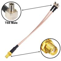 China SMA Female to 2 SMA Male RF Coax Crimp Adapter RG316 Extension FPV Antenna Cable for in -40- 85°C Temperature Range for sale