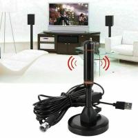 China HD Indoor Amplified Digital TV Antenna 200 Miles Ultra HDTV with VHF / UHF Amplifier Quick Response Indoor Outdoor Antenna Set for sale
