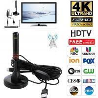 China HD Indoor Amplified Digital TV Antenna 200 Miles Ultra HDTV with VHF / UHF Amplifier Quick Response Indoor Outdoor Antenna Set for sale