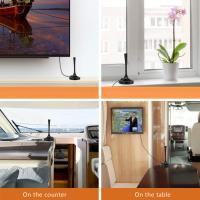 China Hot Mini HD Indoor Digital TV Antenna DTMB Suction Cup with 5m Cable ATSC DVB-T2 HDTV Antenna Mini HD Antenna for sale