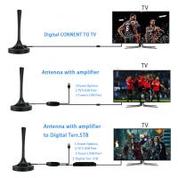 China Hot Mini HD Indoor Digital TV Antenna DTMB Suction Cup with 5m Cable ATSC DVB-T2 HDTV Antenna Mini HD Antenna for sale