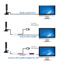 China 170-860MHz Frequency Range Indoor TV Antenna DVB-T Amplified 5dBi 50 Miles Range 1080P High Definition Digital Freeview for sale