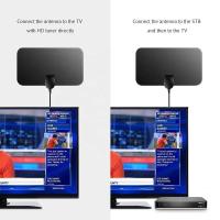 China 50 Miles Range Amplified HD Digital Indoor Booster Amplifier Signal TV Antenna For Smart TV for sale