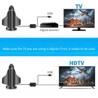 China UV Protected ABS Iron Material Black Smart Digital DTV DVB Indoor TV Antenna for UHF VHF HD 8K 4K 1080P View HDTV Channels for sale