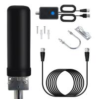 China Black High Gain Barrel Antenna for Digital HDTV Omni Signal Amplifier Waterproof Outdoor TV Antenna for sale