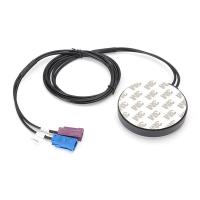 China GPS/Beidou+GSM/3G/4G combination antenna for vehicle navigation FAKRA SMB long straight female C/D external circular antenna for sale