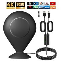 China 800-2600MHz 228mm DVB t T2 Paddle Aerial Antenna with Magnetic Base UV Protected ABS Iron and Input Impendence 75 Ω for sale
