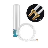 China Barrel 2.4GHz 5.8GHz Dual Band 14dBi High Gain Outdoor 5GHz WiFi Antenna with  CRC9 Extension Cable for sale