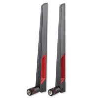China 2.4GHz 5.8GHz Dual Band WiFi Antenna 10dbi  Foldable black red Rubber Antenna for sale