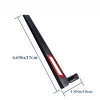 China 2.4GHz 5.8GHz Dual Band WiFi Antenna 10dbi  Foldable black red Rubber Antenna for sale