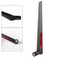 China 2.4GHz 5.8GHz Dual Band WiFi Antenna 10dbi  Foldable black red Rubber Antenna for sale