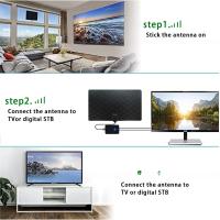 China Customized Cable Length 3m 10ft /5m 16ft Digital DVB-T TV Antenna Freeview Aerial HDTV Strong Signal Indoor UHF VHF Indoor for sale