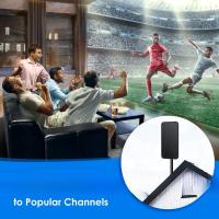 China 210*100*20MM IEC/F Connector Indoor 50 Miles Amplified Adapter Coax Cable 4K HDTV Digital HD TV Antenna for sale