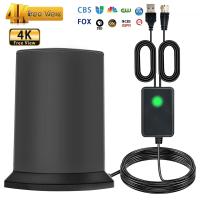China 4K 8K 25dB High Gain HD TV DTV Box Digital TV Antenna 3000Mile Booster Active Indoor Aerial HD Flat Design For DVB-T2 TV Antenna for sale