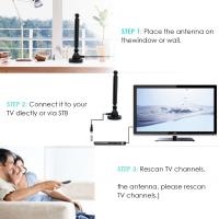 China High gain  TV antenna DVB T2 supports  4K 1080p amplification HD indoor digital TV antenna for sale